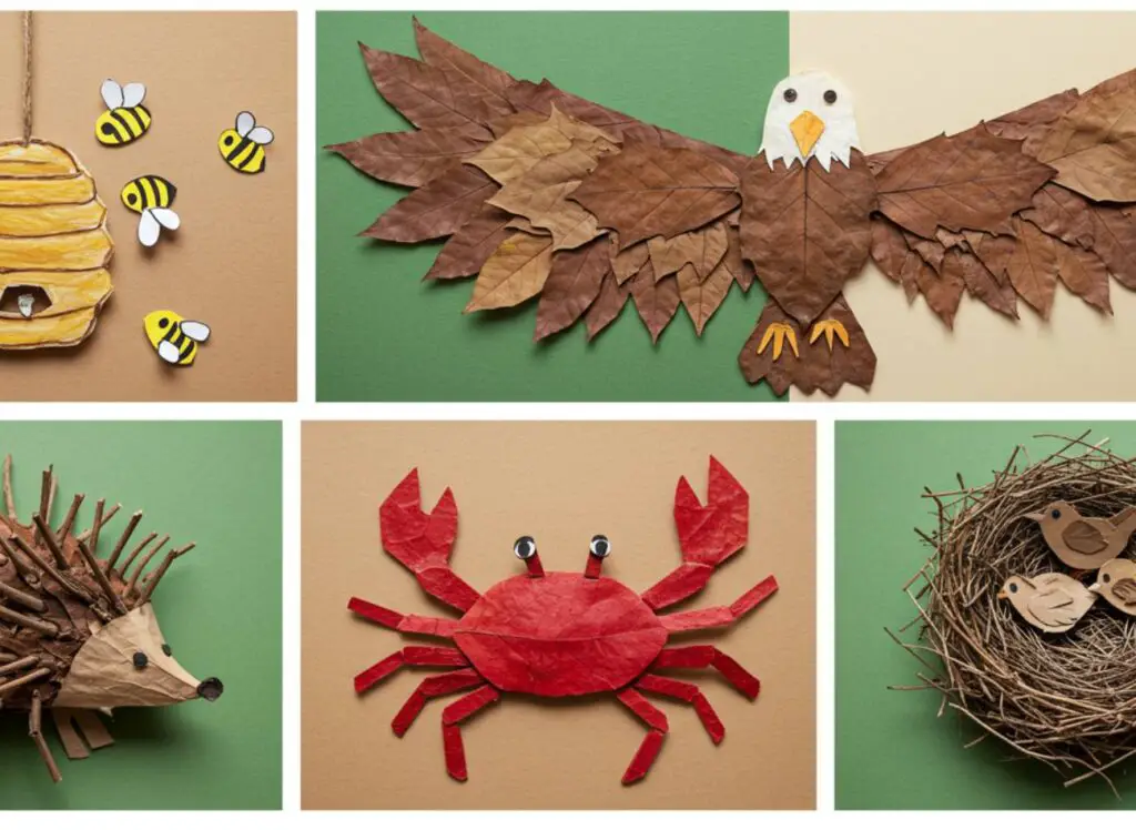 15 Ideas de Manualidades de Animales con Hojas y Ramitas - Hablemos de ...